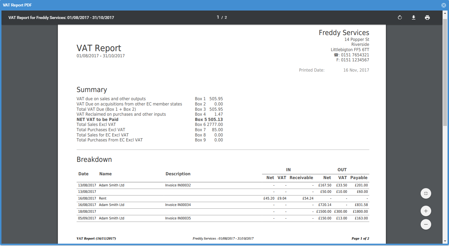 VAT Returns – Calcal